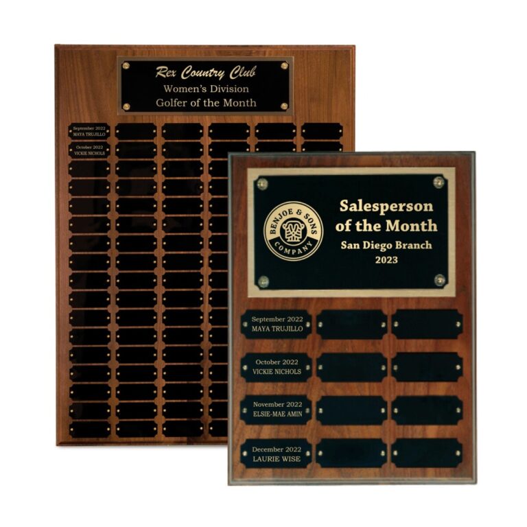 Genuine Walnut Perpetual Plaque — Rex Trophies