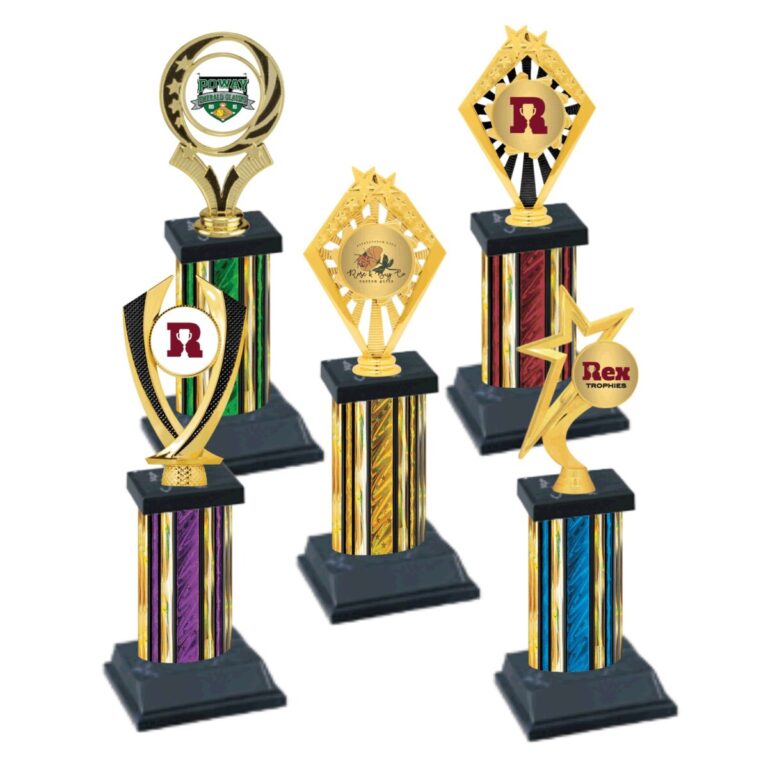 Custom Insert Figure on Wide Column Trophy — Rex Trophies