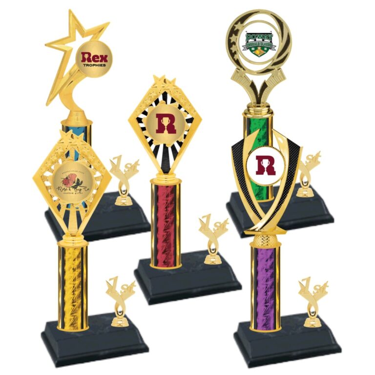 Custom Insert Figure on Column with Trim Trophy — Rex Trophies