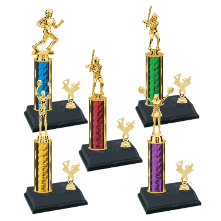 Figure on Column with Trim Trophy — Rex Trophies