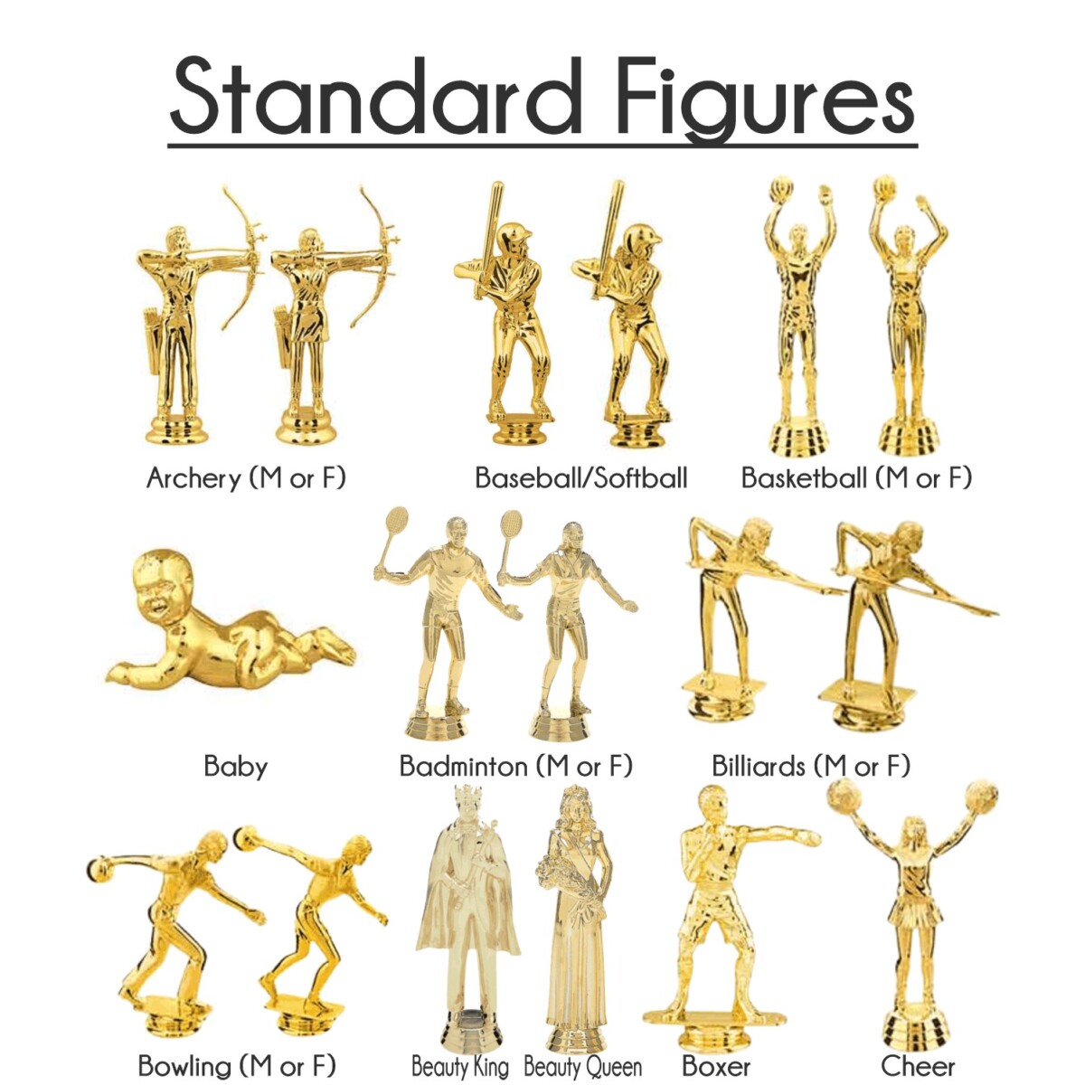 Standard Figure Two-Tier Wide Column Trophy