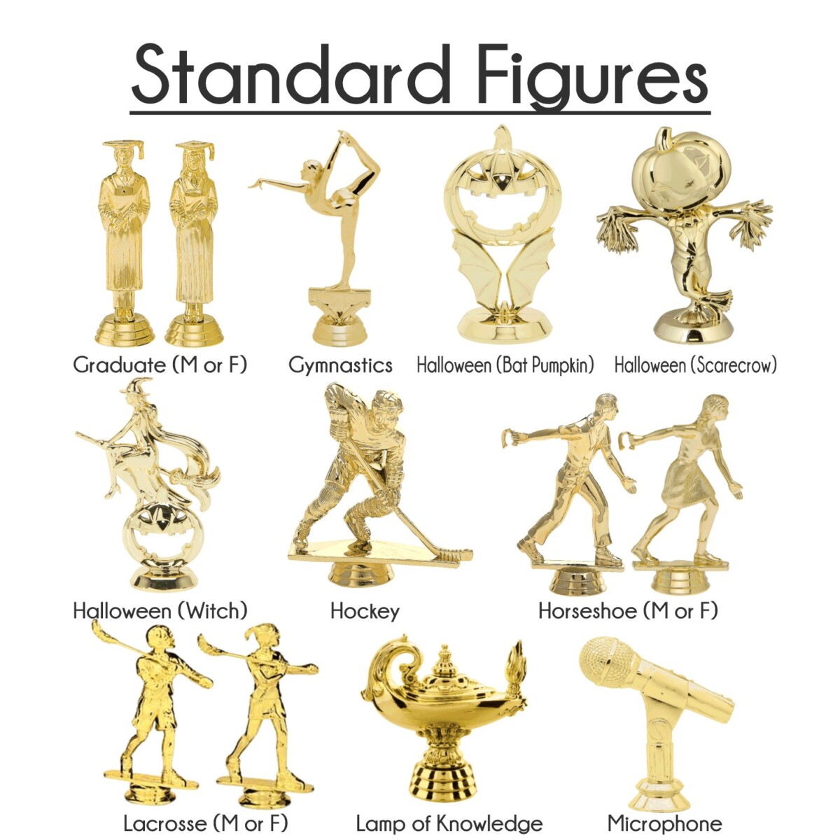 Standard Figure Two-Tier Wide Column Trophy