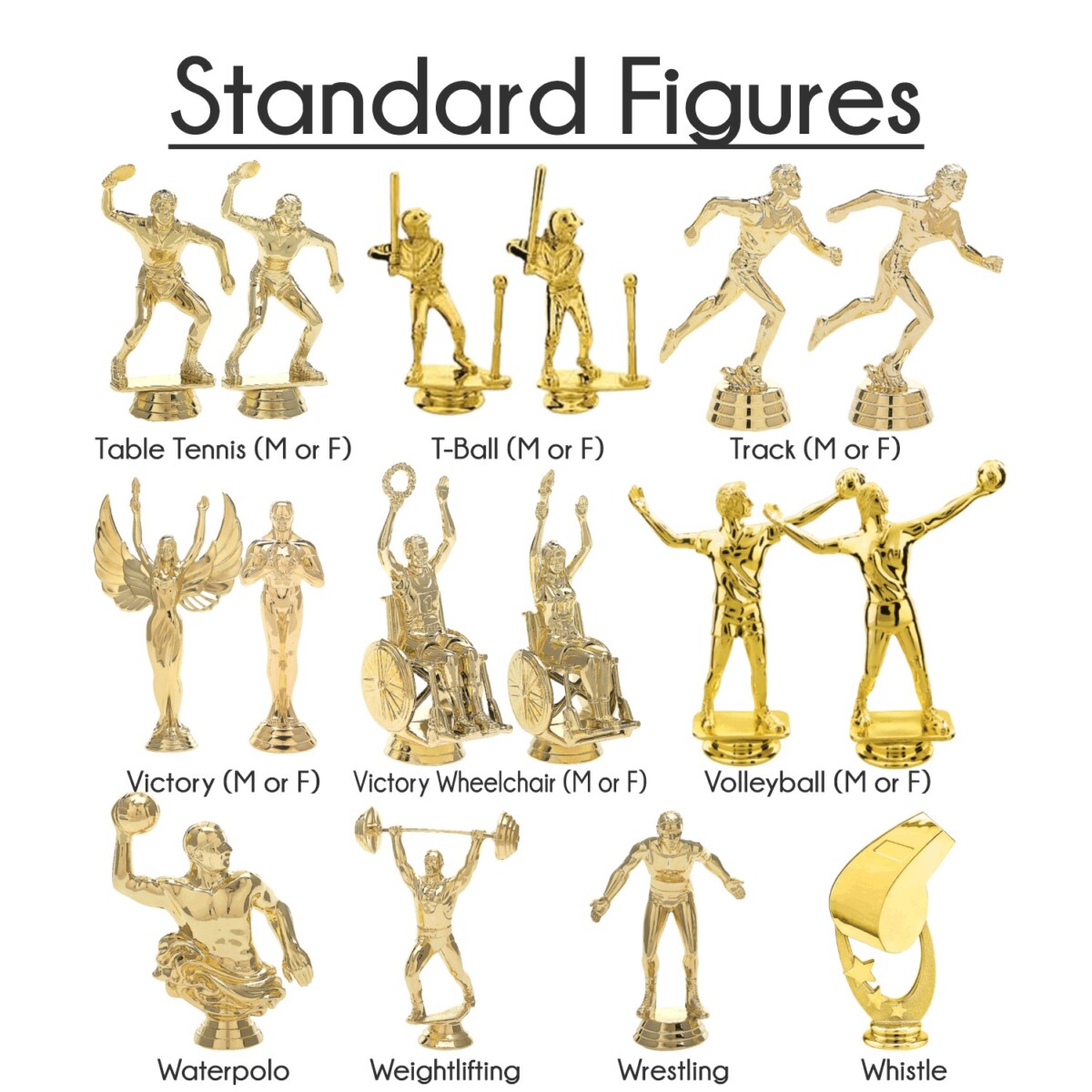 Standard Figure Two-Tier Wide Column Trophy