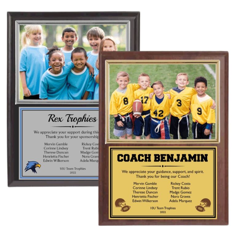 Picture Insert Plaque with Team Roster — Rex Trophies
