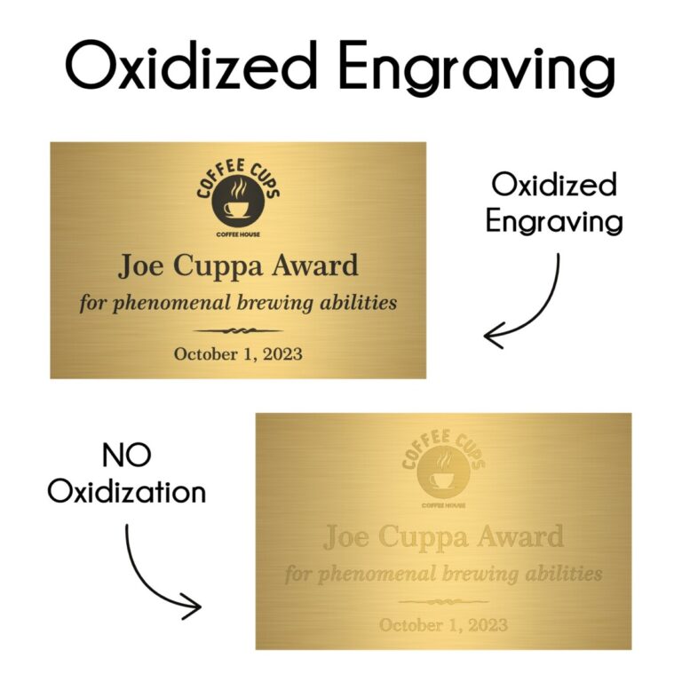Diamond-Engraved Solid Gold Brass Plates — Rex Trophies