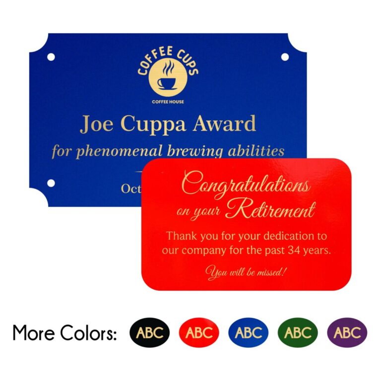 Laser-Engraved Brass Plates — Rex Trophies