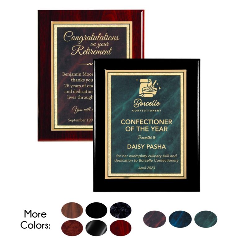 Engraved Marble Plate Finished Plaques — Rex Trophies