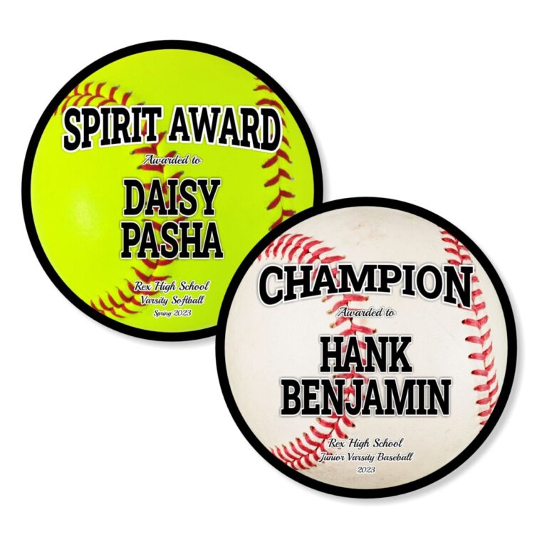 Color Baseball/Softball Plaque — Rex Trophies
