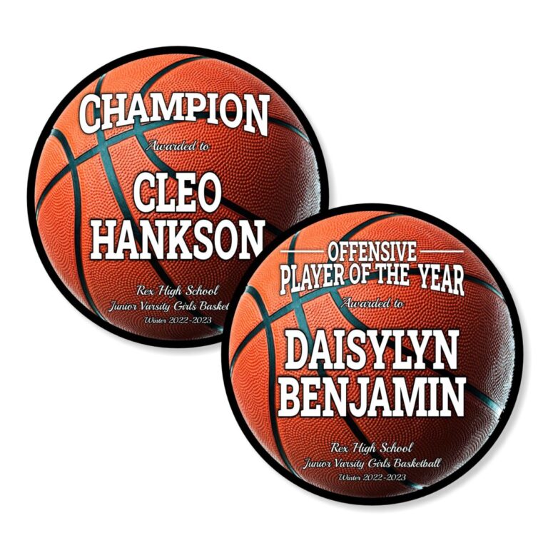 Color Basketball Plaque — Rex Trophies