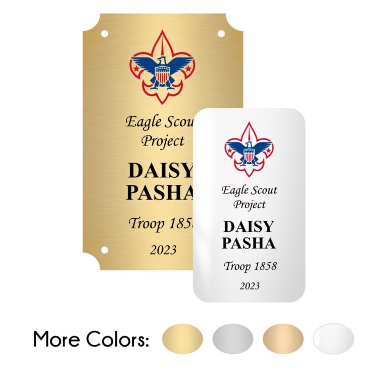 Eagle Scout Project Plate - Color Portrait Style