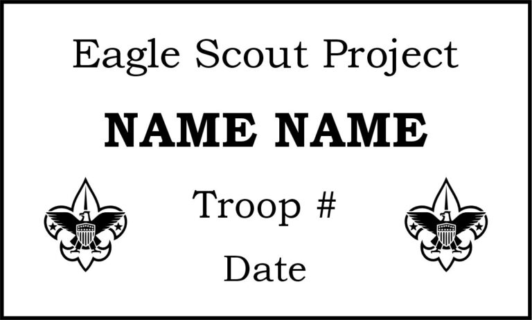 Cast Aluminum Eagle Scout Project Plaque with Mounting Screws
